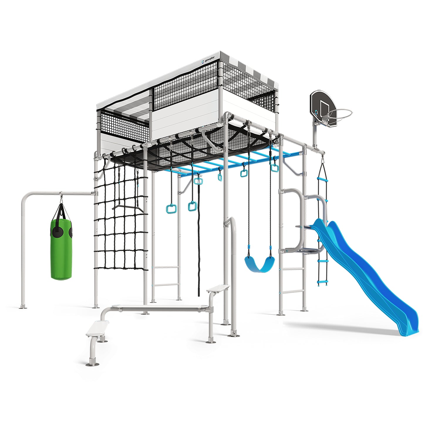 Large Frame (Adventurer) – Kids Climbing Frame & Monkey Bars – Growplay ...